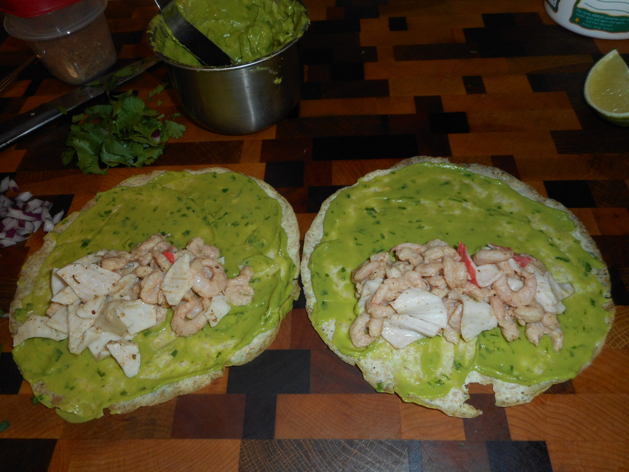 Low Carb Shrimp Taco Crêpes - Diabetic Chef's Recipes